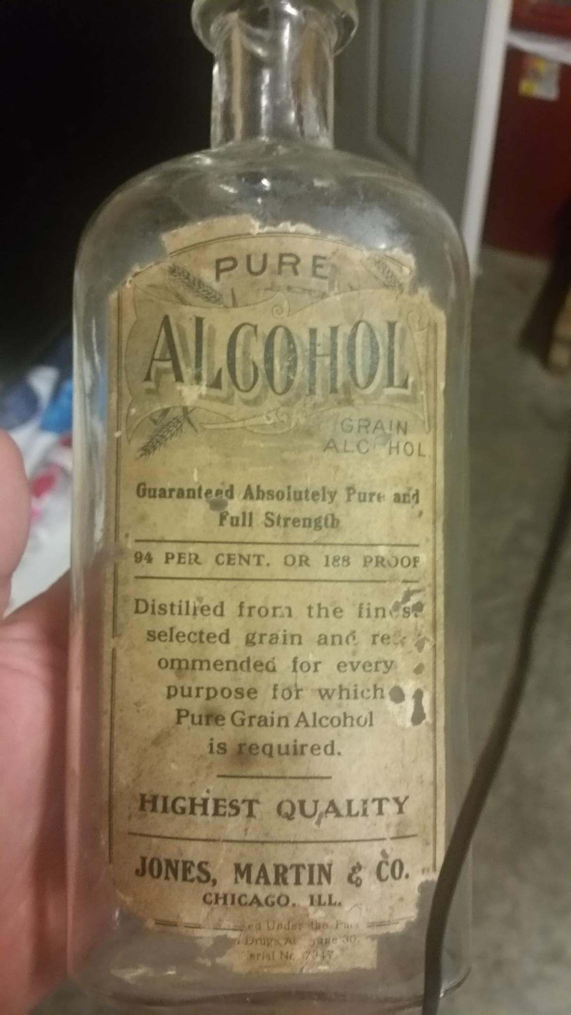 Pure Grain Alcohol Bottle With Serial Number InstAppraisal