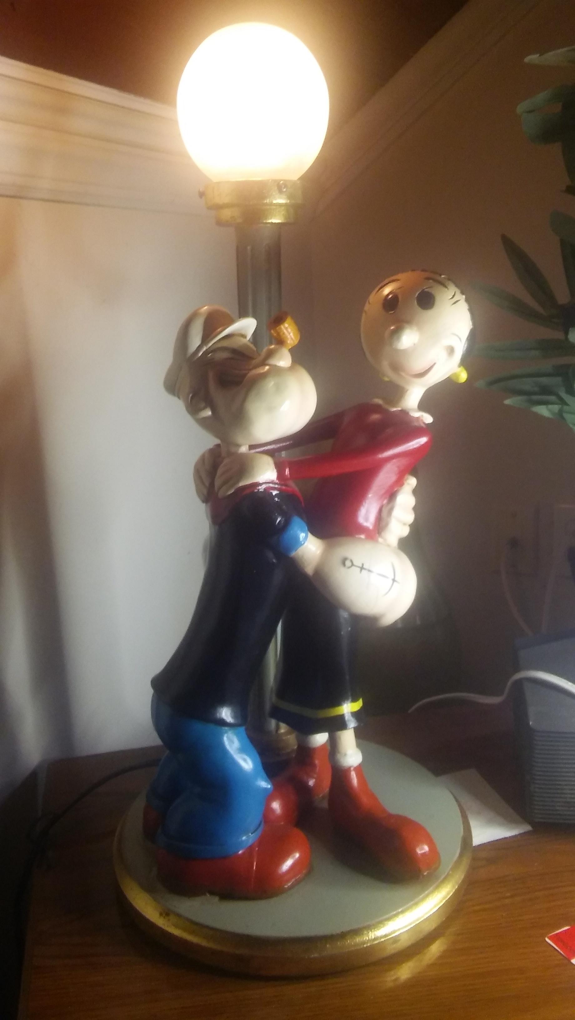 PopEye and Olive Oyl Lamp | InstAppraisal