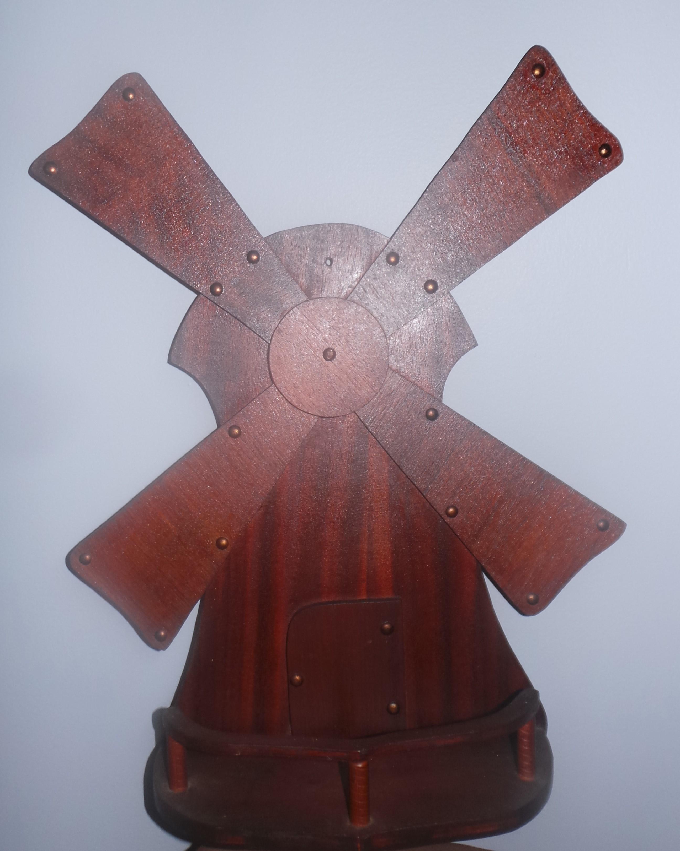 Anitque Wooden Wall Mount Windmill | InstAppraisal