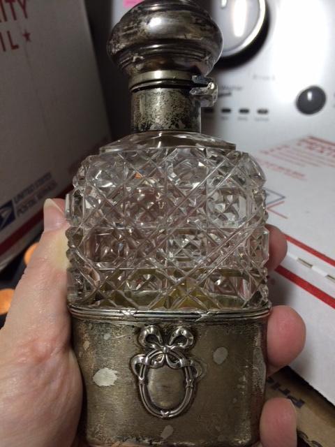 German Antique Silver & Cut Glass Flask | InstAppraisal
