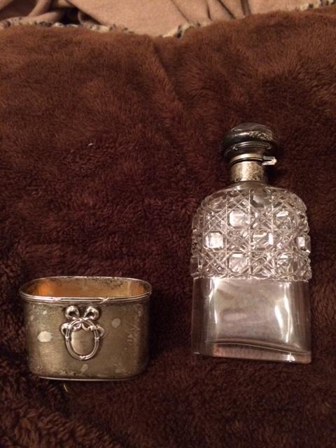 German Antique Silver & Cut Glass Flask | InstAppraisal