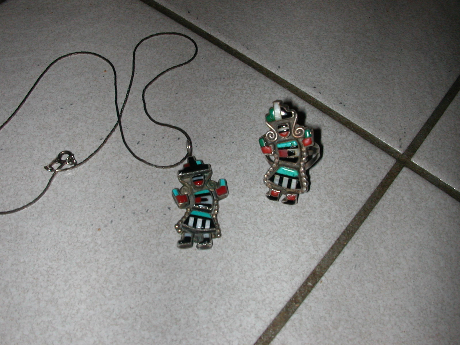 Zuni Kachina Dancer Sterling Ring Signed G B Na... Value & Appraisal ...