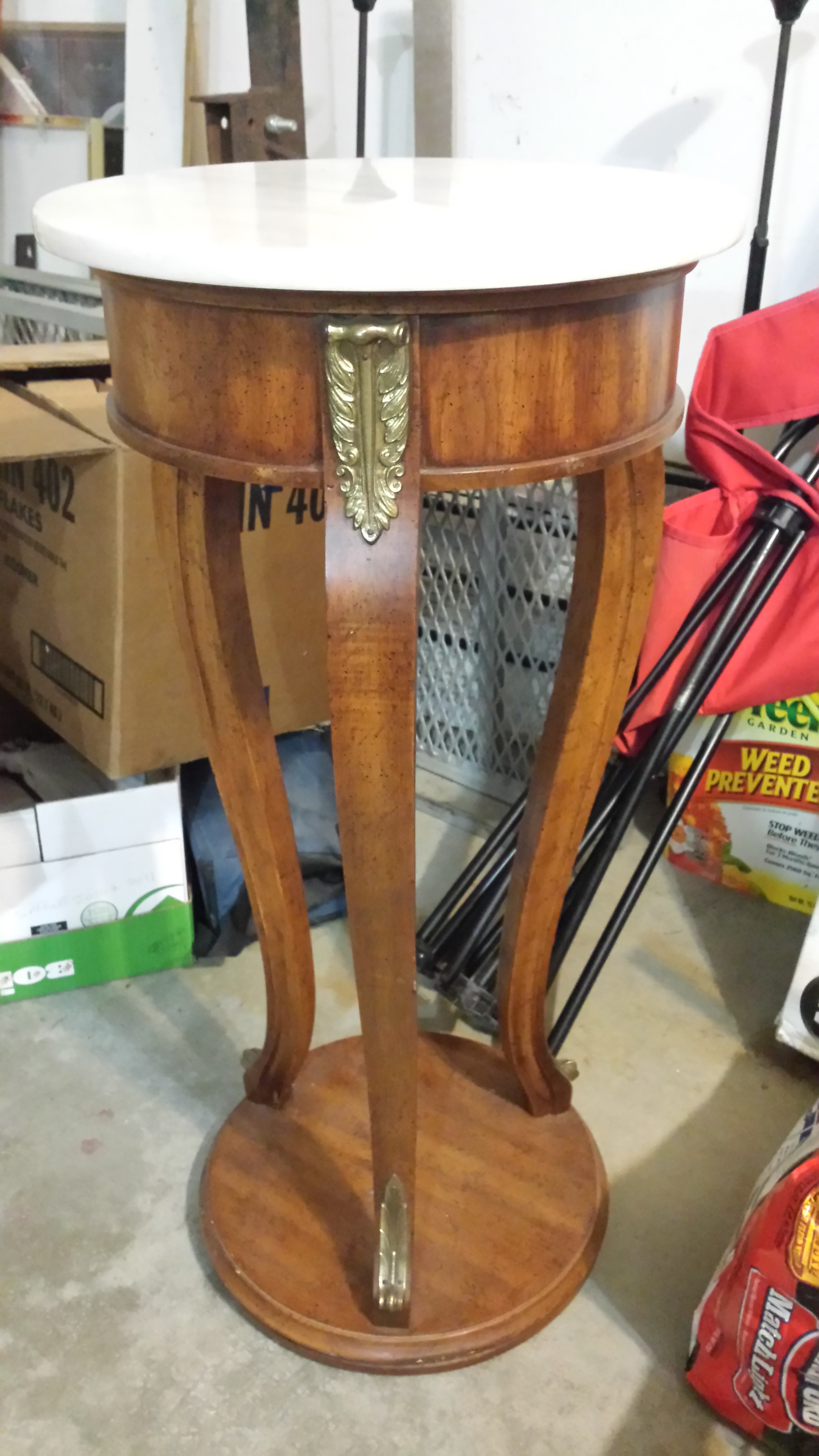 Weiman marble top plant stand — Furniture | InstAppraisal