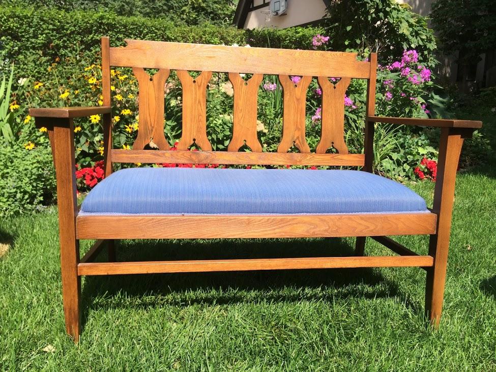 Hand carved wooden bench | InstAppraisal