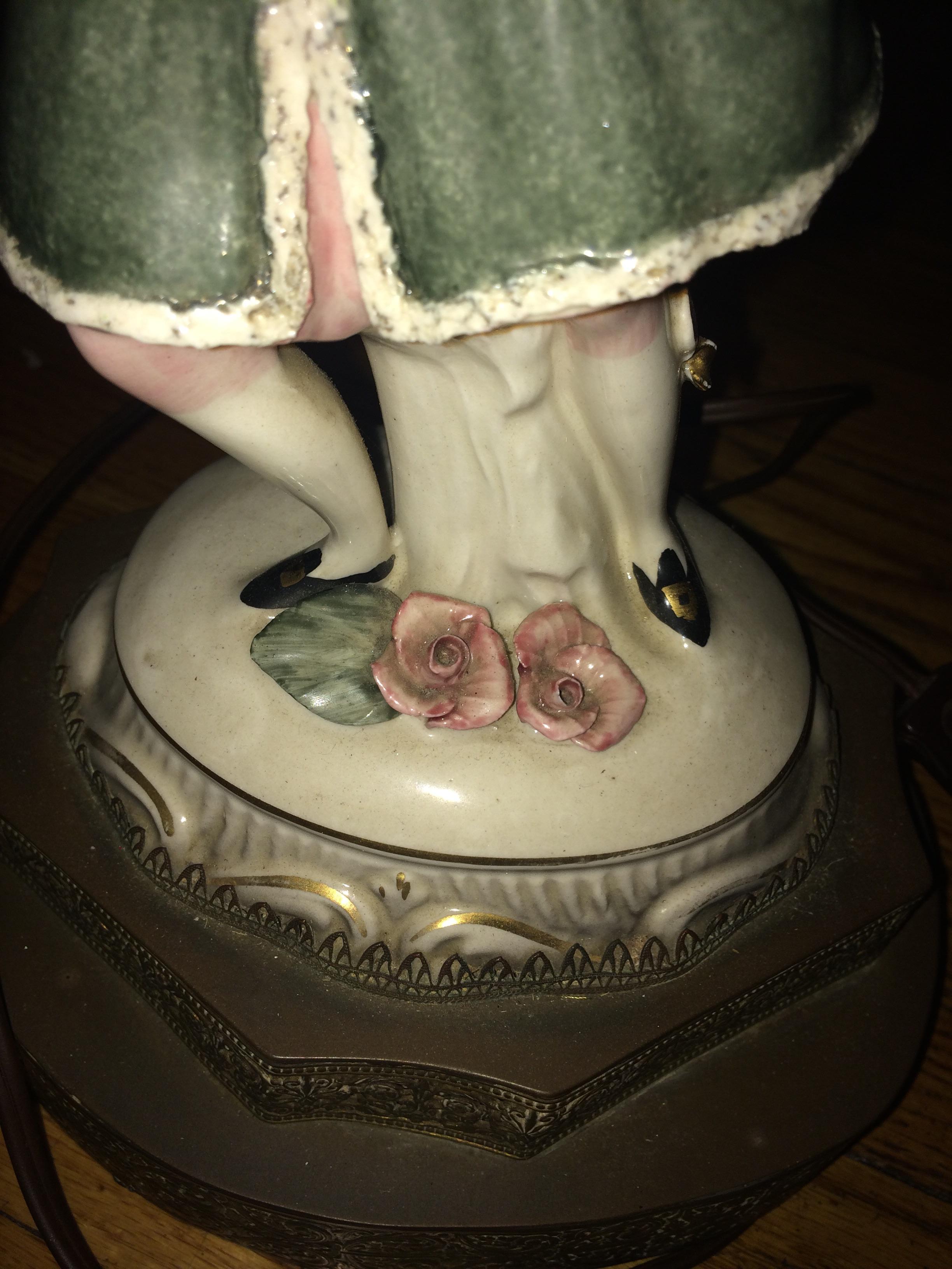 German Bisque Dresden Figurine Lamp | InstAppraisal