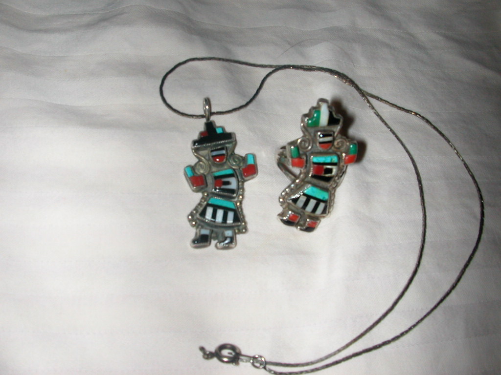 Zuni Kachina Dancer Sterling Ring Signed G B Na... Value & Appraisal ...