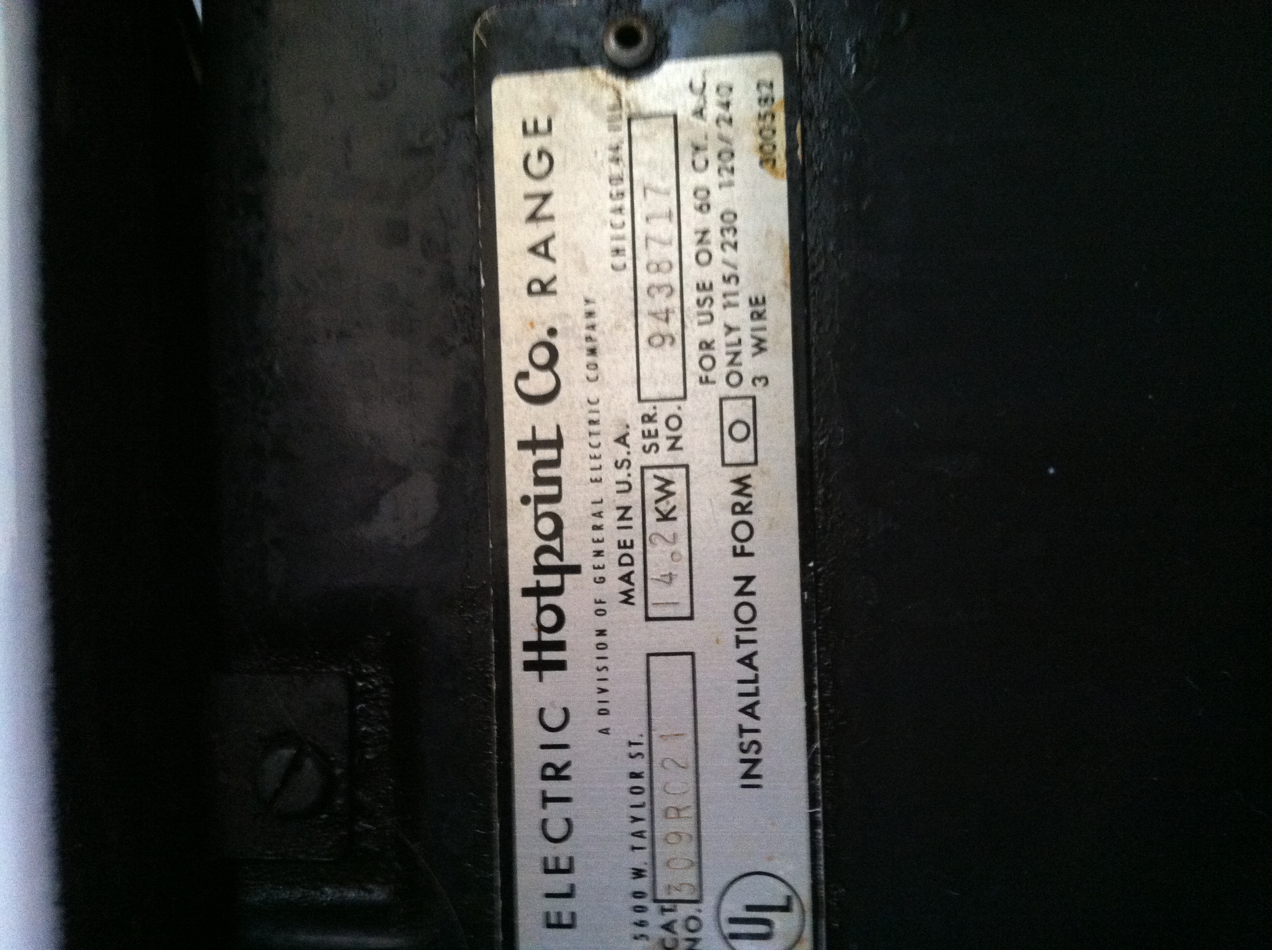 HotPoint Push button Range | InstAppraisal