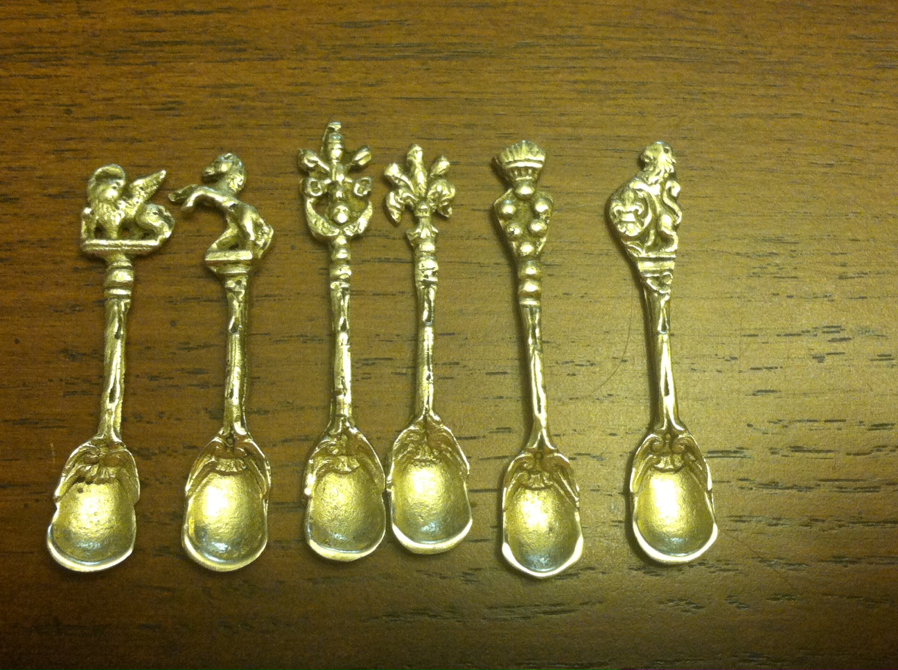 Brass figural salt spoons marked Italy — Native American | InstAppraisal