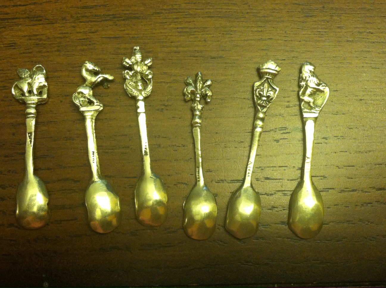 Brass figural salt spoons marked Italy — Native American | InstAppraisal