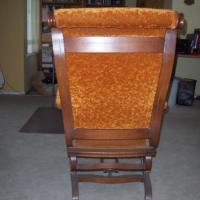 victorian era upholstered platform rocking chair antique appraisal ...