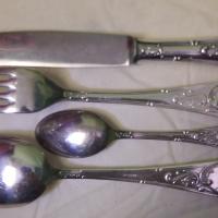 antique rostfrei solingen 100 % sterling silverware 48 piece set for 12 ...
