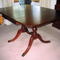 New Travis Court Collection by Drexel Dining table w/ 1 leaf antique ...