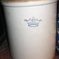 12 gallon blue crown stoneware crock antique appraisal | InstAppraisal
