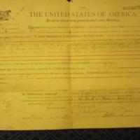 Homestead Certificate signed by President Theodore Roosevelt antique ...