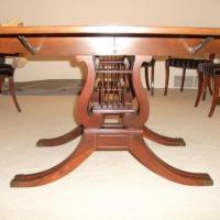 #335-3 New Travis Court Collection by drexel dining table #550 antique ...