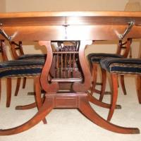 #335-3 New Travis Court Collection by drexel dining table #550 antique ...