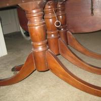 Craddock Federal Style Drop Leaf Table with hidden drawer-pull loop ...