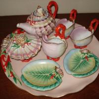 Porcelain Tea Set Sea Shell Themed antique appraisal | InstAppraisal