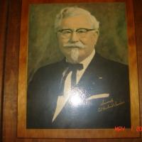 Colonel Sanders Portrait Print Autographed? antique appraisal ...