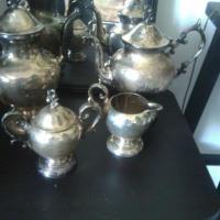 silver on copper 4 piece BSC teapot set antique appraisal | InstAppraisal