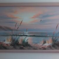 J. Thompson oil painting Beach Scene antique appraisal | InstAppraisal