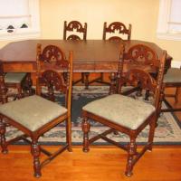 Paine Furniture Co Dining Table with 6 chairs Boston Mass antique ...