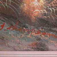 J. Thompson oil painting Beach Scene antique appraisal | InstAppraisal