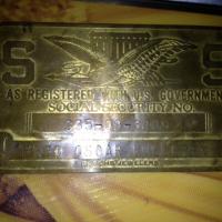 Antque metal social security card antique appraisal | InstAppraisal