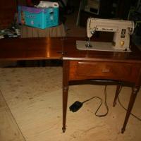 Singer Sewing Machine 301A with cabinet antique appraisal | InstAppraisal