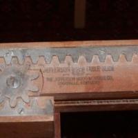 Jefferson Woodworking Co table with EZ Slide mechanism antique ...